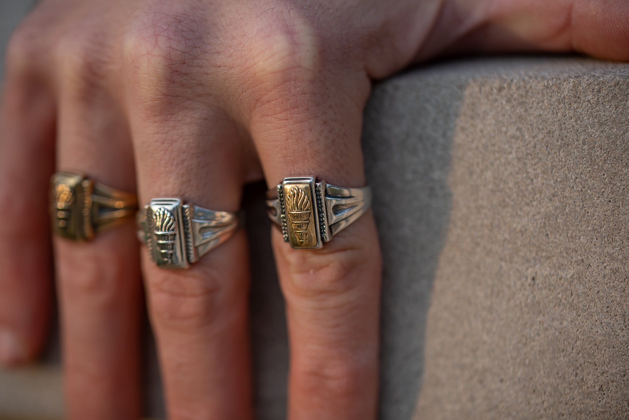 Liberty Torch Ring - Mixed Metals – LHN Jewelry